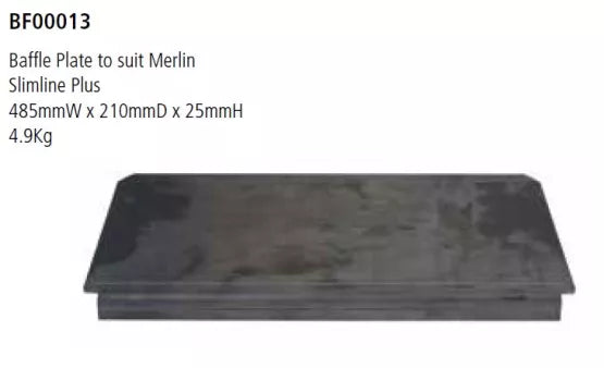 Merlin Slimline Plus Baffle Plate - Stove Glass Replacement