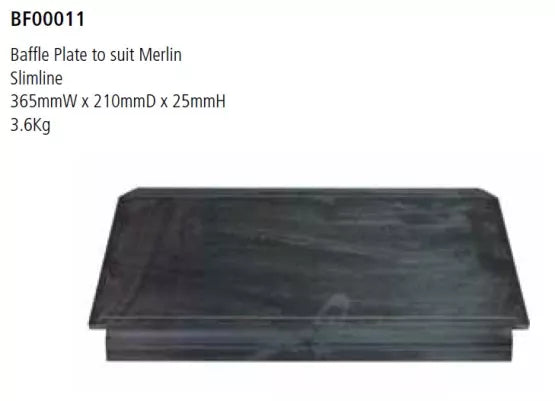 Merlin Slimline Baffle Plate - Stove Glass Replacement