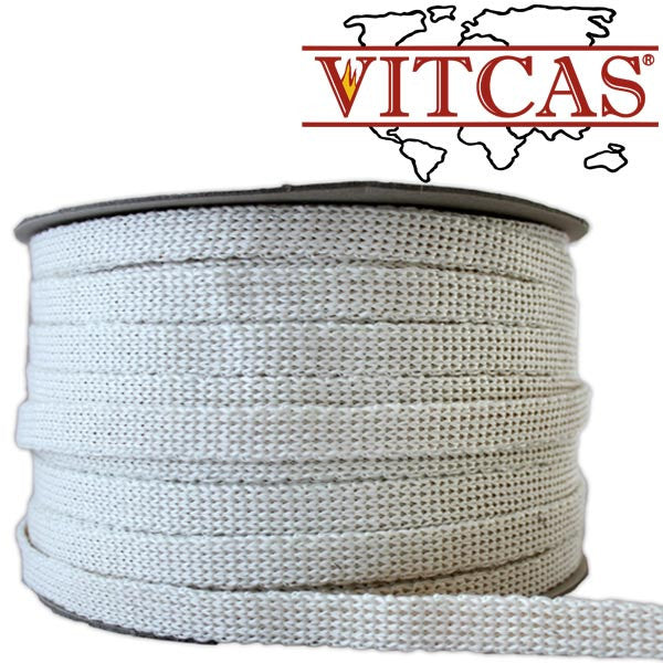 Vitcas glass bedding in tape white - 2 meters - Stove Glass Replacement